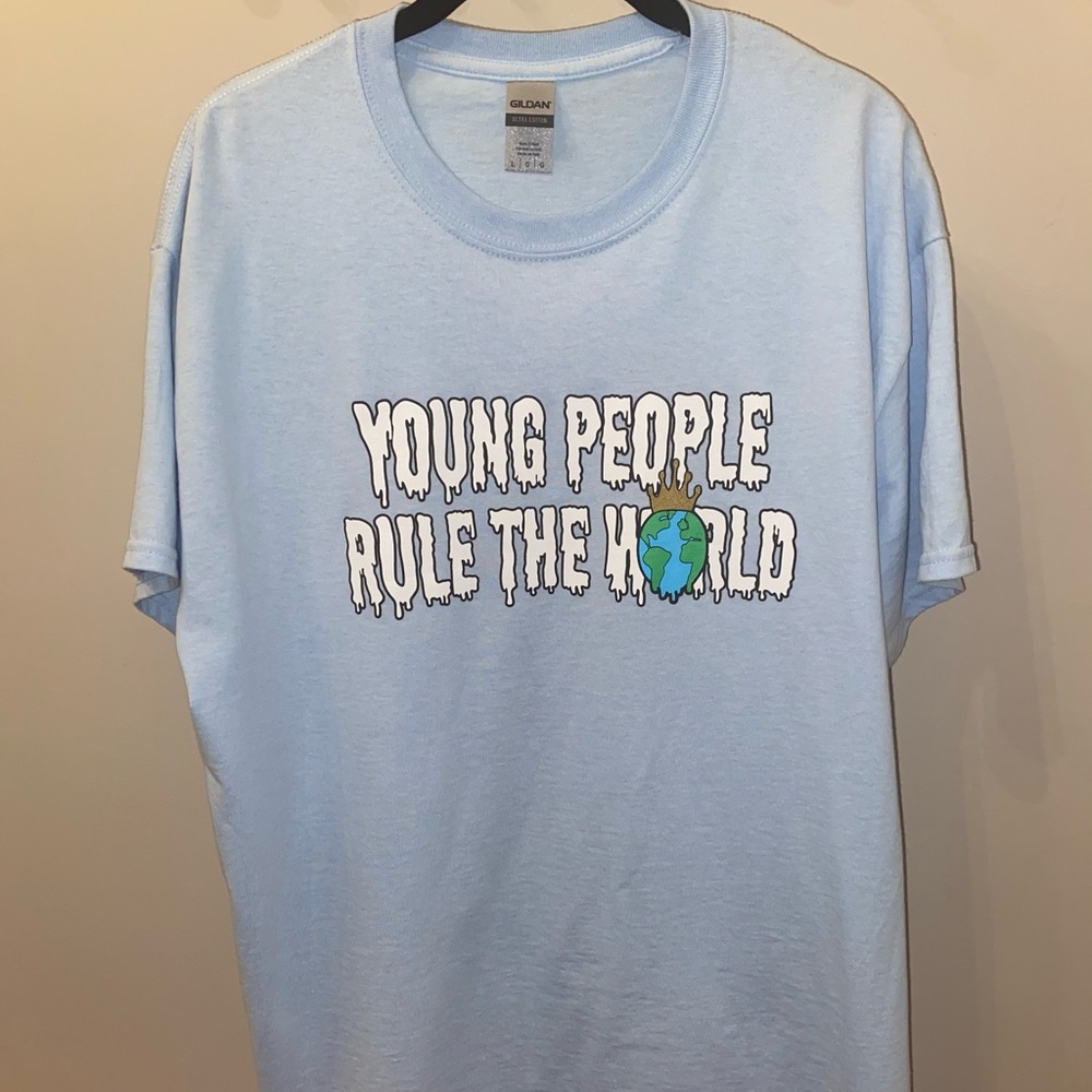 Young People Rule The World Drip Tee - Gem